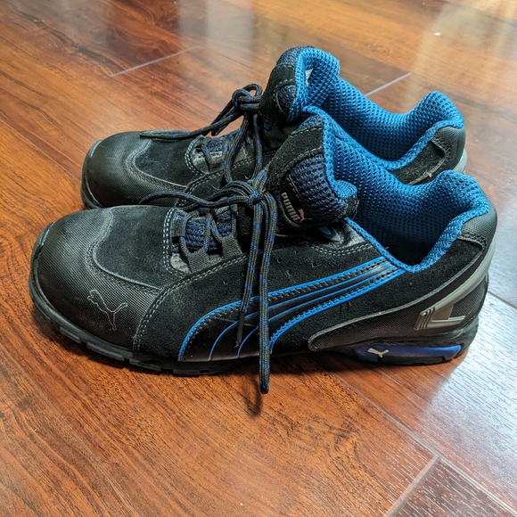 Puma | Shoes | Puma Safety Rio Low Black Trainers Safety Smooth Leather ...